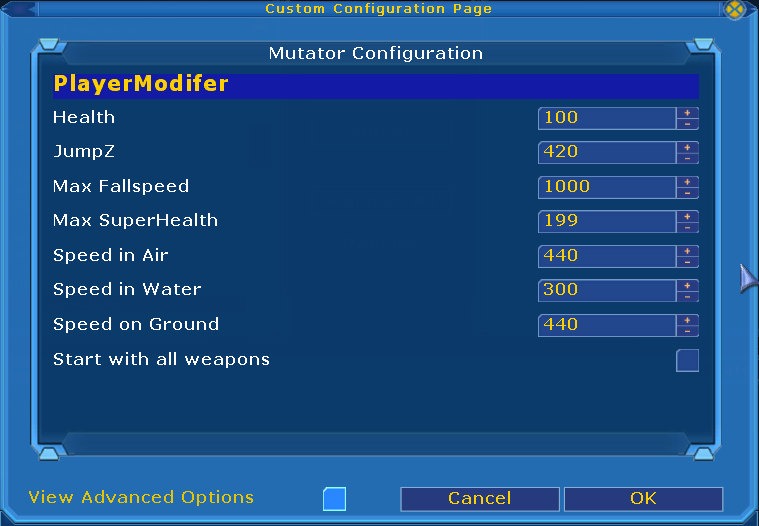 Unreal Archive / Unreal Tournament 2004 (UT2004) / Mutators / PlayerModifer